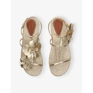 Zimmermann Orchid Leather Espadrille Sandals