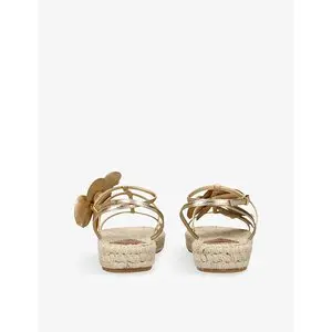 Zimmermann Orchid Leather Espadrille Sandals