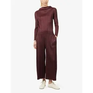 Issey Miyake High-neck Pleated Top