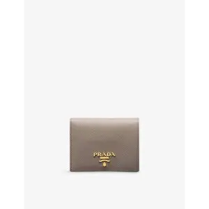 Prada Small Saffiano Leather Wallet - Grey
