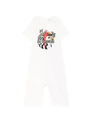 Farm Rio Graphic-print Jumpsuit - White