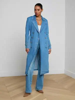 L'Agence Bradley Denim Trench Coat - Anaheim