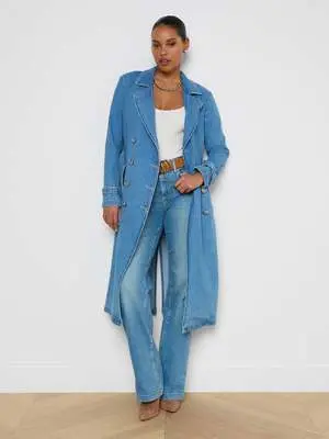 L'Agence Bradley Denim Trench Coat - Anaheim