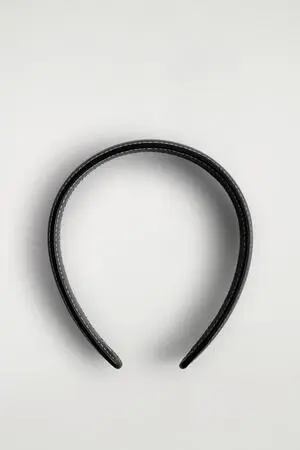 Cos Topstitched Leather Headband