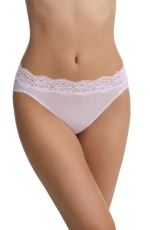 SKARLETT BLUE Divine Lace Trim French Cut Brief - Lilac Pink