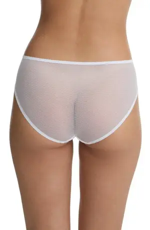 SKARLETT BLUE Jolie Sheer Lace French Cut Brief - White