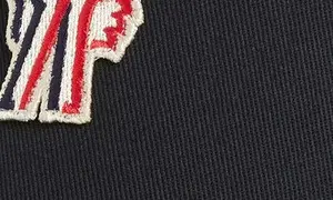 Moncler Logo Patch Cotton Twill Baseball Cap - Black