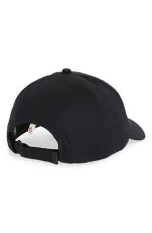Moncler Logo Patch Cotton Twill Baseball Cap - Black
