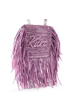 Kurt Geiger Mini Raffia Fringe Tote