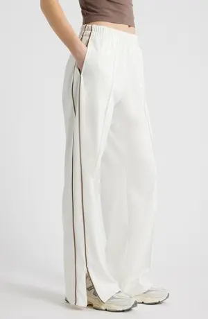 Bp. High Waist Fleece Track Pants - Ivory