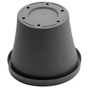BLOEM Terra Pot Planter 12" Charcoal Durable Resin Pot