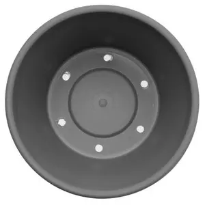 BLOEM Terra Pot Planter 12" Charcoal Durable Resin Pot