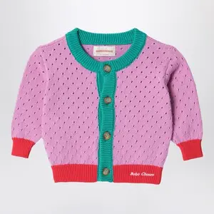BOBO CHOSES Color-block Openwork Cardigan