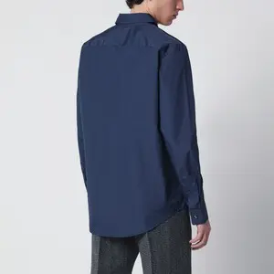 Burberry Cotton Shirt With Ekd - Blue