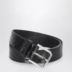 THE FRANKIE SHOP Toni Croc Belt - Black