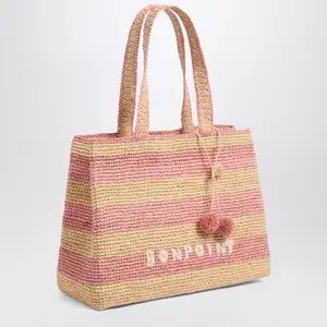 Bonpoint Esma Striped Raffia Tote