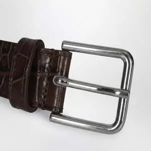 THE FRANKIE SHOP Croc Embossed Belt - Green
