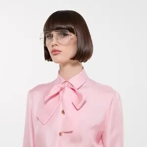Gucci Silk Twill Shirt With Bow