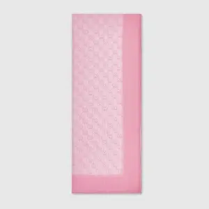 Gucci Printed Silk Chiffon Stole Fabric - Pink