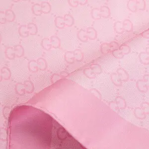 Gucci Printed Silk Twill Diamond Scarf Silk - Pink
