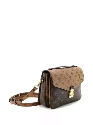 LOUIS VUITTON Pochette Metis Reverse Monogram Canvas Crossbody Bag - Brown