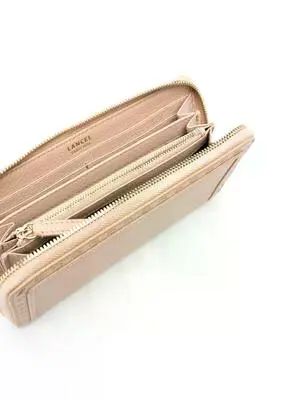 LANCEL Zip-up Leather Wallet