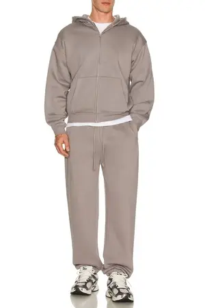 SKIMS Fleece Lounge Relaxed Jogger In Grey