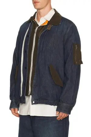Sacai Denim X Nylon Twill Blouson