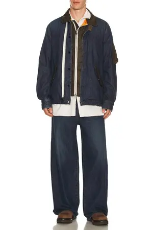 Sacai Denim X Nylon Twill Blouson