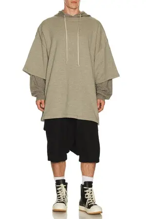 Rick Owens Layered Sweatshirts Hoodies For Men