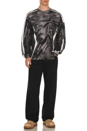 DIESEL® Long Sleeve Box Tee In Black,white