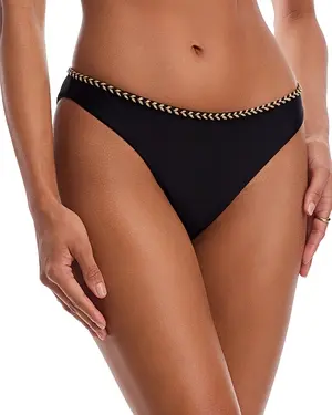 Ramy Brook Braided Mona Bikini Bottom - Black