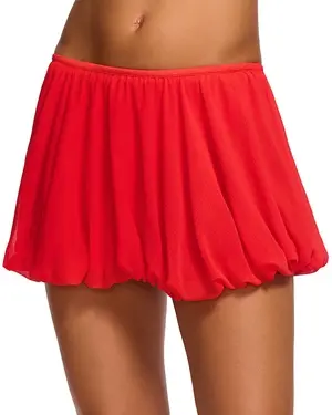 Ramy Brook Maddy Mini Bubble Skirt - Flame