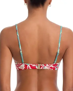 Ramy Brook Printed Mona Bikini Top - Flame Combo