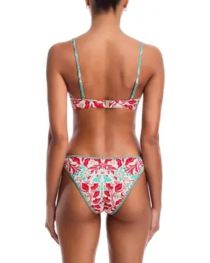 Ramy Brook Printed Mona Bikini Top - Flame Combo