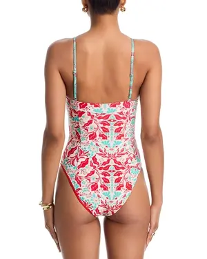 Ramy Brook Jayda Printed One Piece Swimsuit - Flame Combo