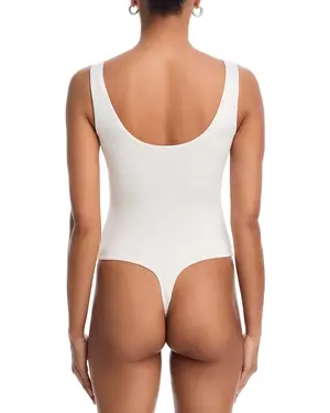 Aqua Power Rib Jersey Bodysuit - White