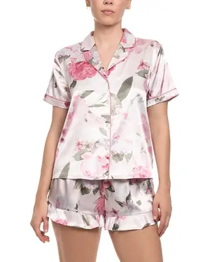 IN BLOOM BY JONQUIL Satin Shorts Pajama Set - Rosewater