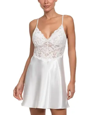 IN BLOOM BY JONQUIL Satin Lace Chemise - Ivory
