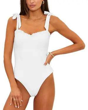Beach Riot Priya One Piece Swimsuit - White