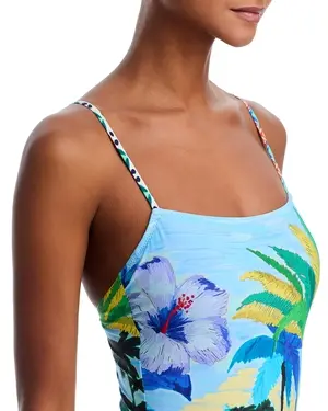 Johnny Was Printed One Piece Swimsuit