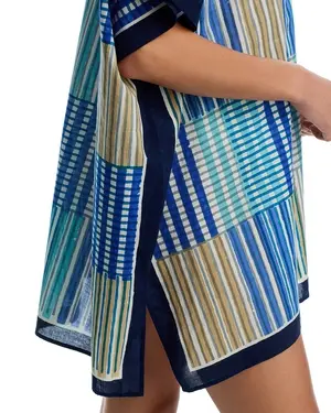 Echo Stripe Illusion Caftan Swim Cover-up