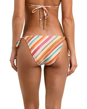 L'Agence Britt Watercolor Stripe Bikini Bottom - Multi