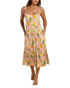 La Blanca Palm Raffia Ring Dress - Multi