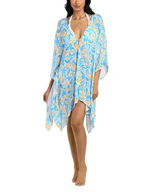 La Blanca Handkerchief Hem Caftan - Sky