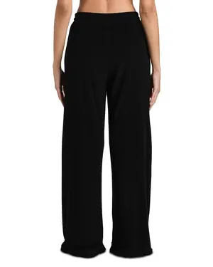 La Blanca Wide Leg Drawstring Cover Up Pants - Black