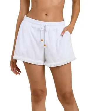 La Blanca Wild Cover Up Beach Shorts - White