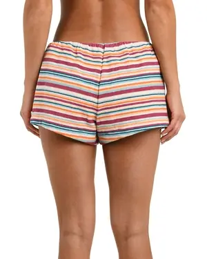 L'Agence Amiya Stripe Cover-up Shorts