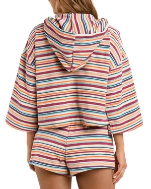L'Agence Amiya Stripe Cover-up Shorts