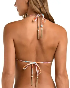 L'Agence Annabelle Watercolor Stripe Bikini Top - Multi